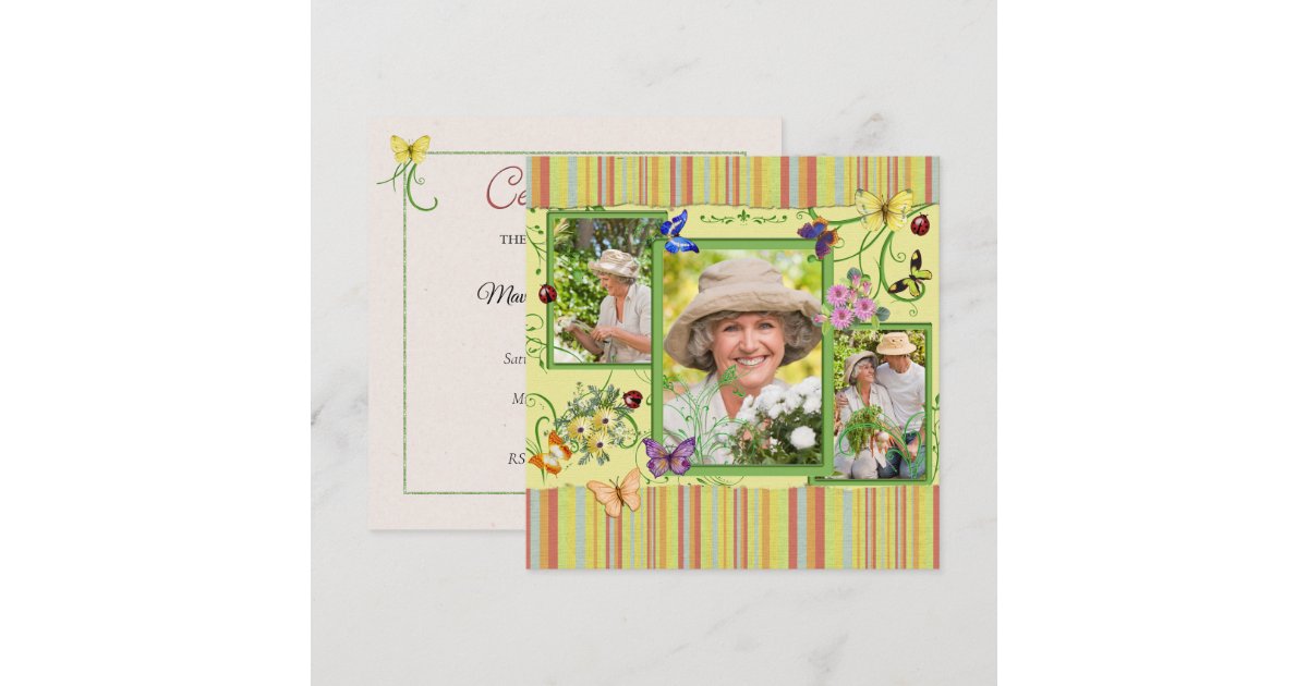 Shabby Chic Photo Birthday Party Invitation | Zazzle