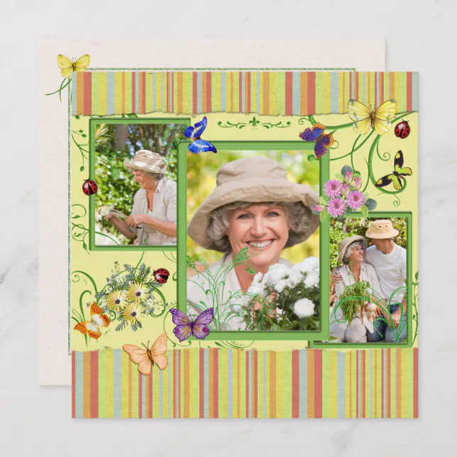 Shabby Chic Photo Birthday Party Invitation | Zazzle