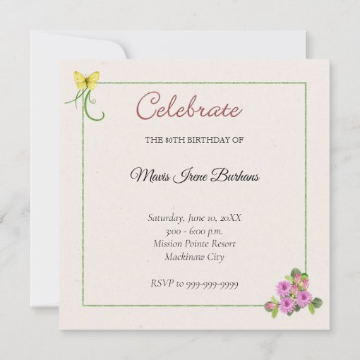 Shabby Chic Photo Birthday Party Invitation | Zazzle