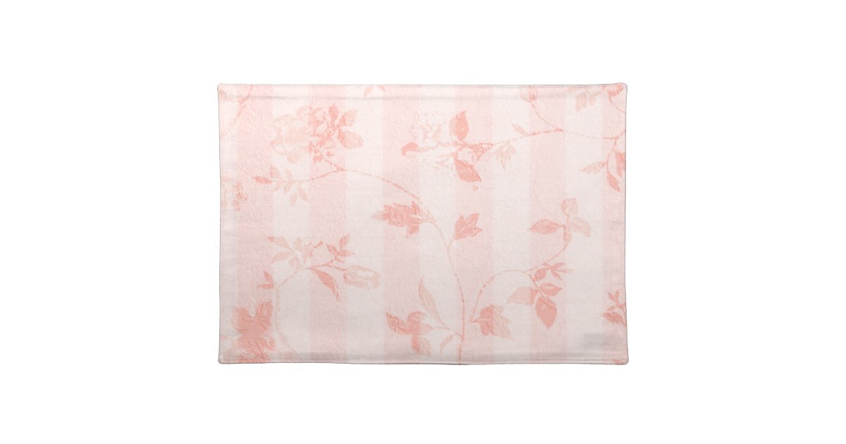 Shabby Chic Pink Floral Placemat | Zazzle