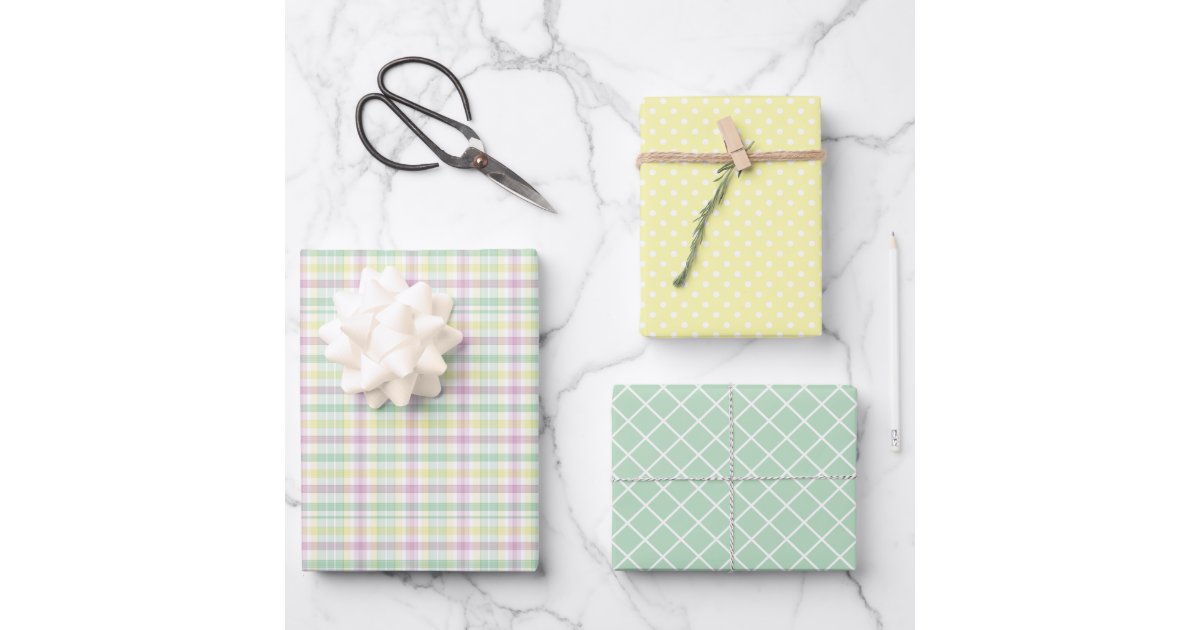 Shabby Chic Pink Mint Green Stripes Pattern Wrapping Paper Sheets | Zazzle
