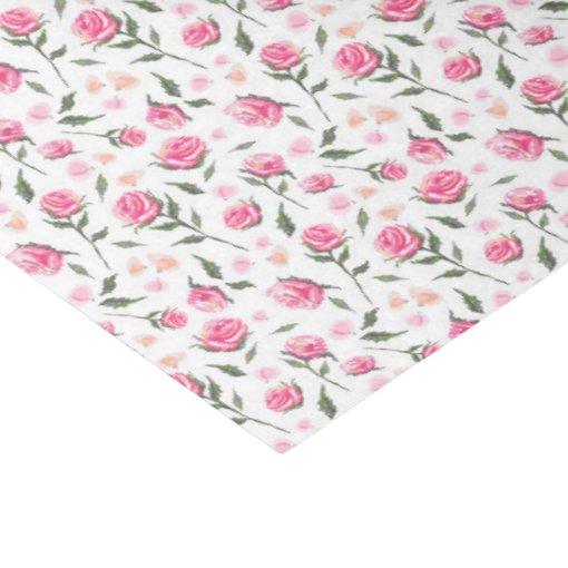 Shabby Chic Roses Feminine Pretty Tissue Paper | Zazzle