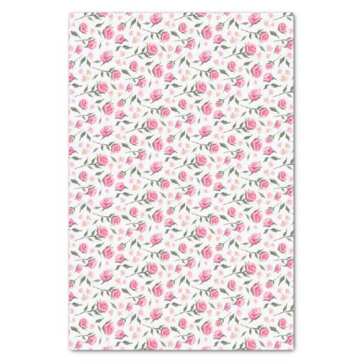 Shabby Chic Roses Feminine Pretty Tissue Paper | Zazzle