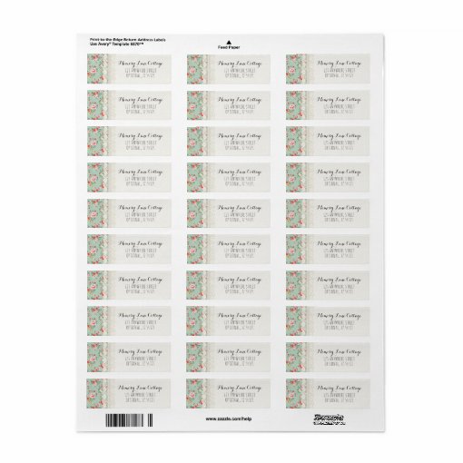 Shabby Chic Roses, Lace & Burlap Return Address Label | Zazzle