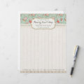 Shabby Chic Roses, Lace & Burlap Vintage Boutique Letterhead | Zazzle