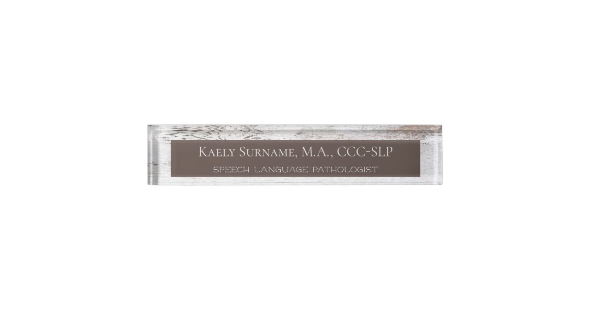 Shabby Chic SLP desk name plate | Zazzle