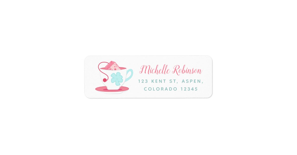 Shabby-Chic Tea Party Label | Zazzle