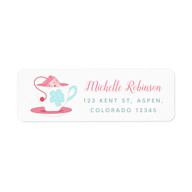 Shabby-Chic Tea Party Label | Zazzle