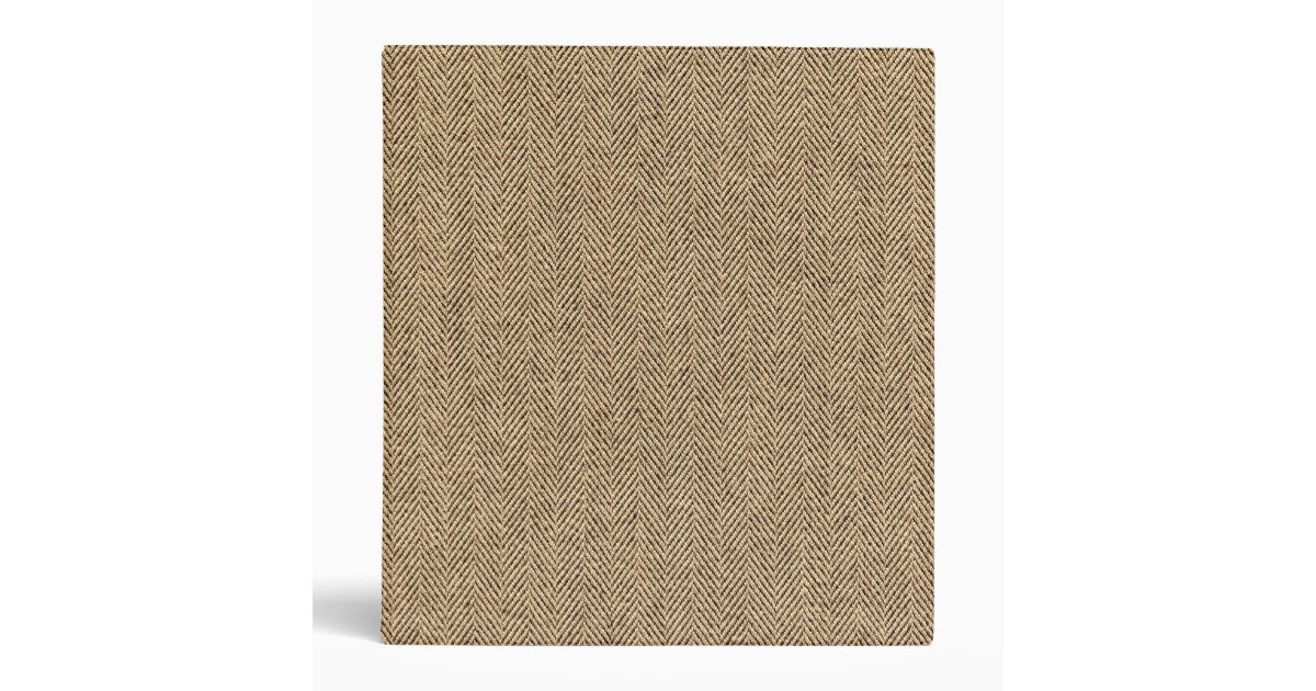 Shabby Chic Tweed Rustic Burlap Fabric Texture Binder | Zazzle