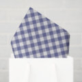 Shabby Chic White Purple Dark Blue Purple Gingham Tissue Paper | Zazzle
