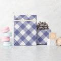 Shabby Chic White Purple Dark Blue Purple Gingham Wrapping Paper | Zazzle
