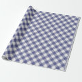 Shabby Chic White Purple Dark Blue Purple Gingham Wrapping Paper | Zazzle