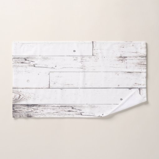 Shabby Chic White Wood Rustic Farmhouse Barn Bath Towel Set | Zazzle