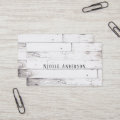 Shabby Chic White Wood Rustic Farmhouse Barn Business Card | Zazzle