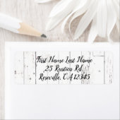 Shabby Chic White Wood Rustic Farmhouse Barn Label | Zazzle