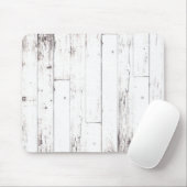 Shabby Chic White Wood Rustic Farmhouse Barn Mouse Pad | Zazzle