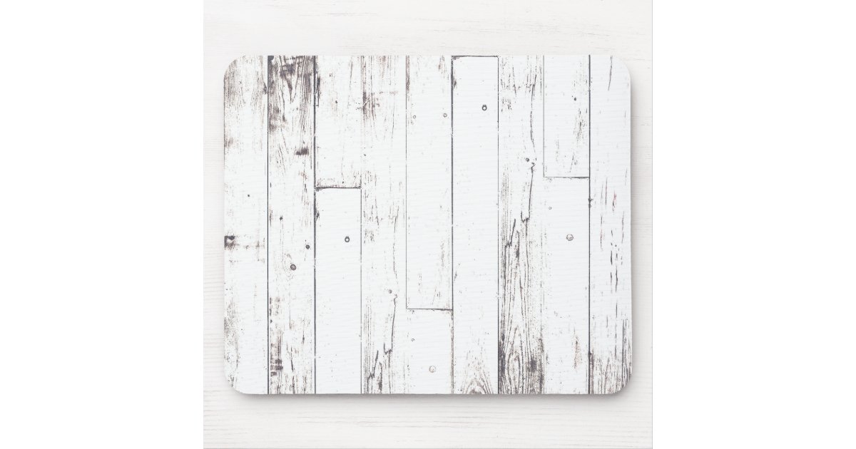 Shabby Chic White Wood Rustic Farmhouse Barn Mouse Pad | Zazzle