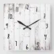 Shabby Chic White Wood Rustic Farmhouse Barn Square Wall Clock | Zazzle