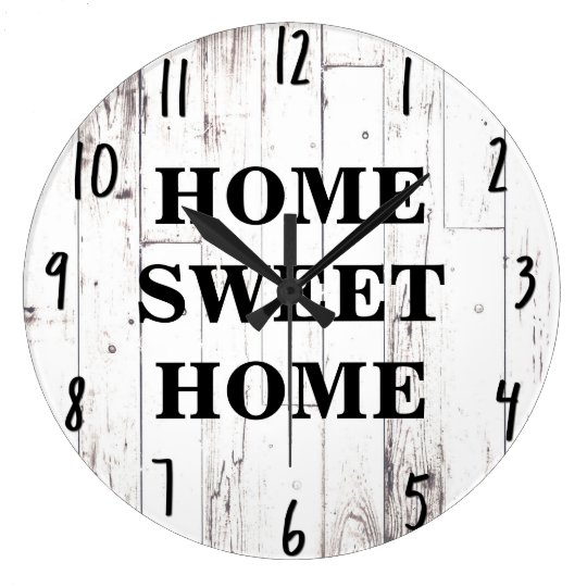 Shabby Chic White Wood Rustic Farmhouse Kitchen Large Clock | Zazzle.com