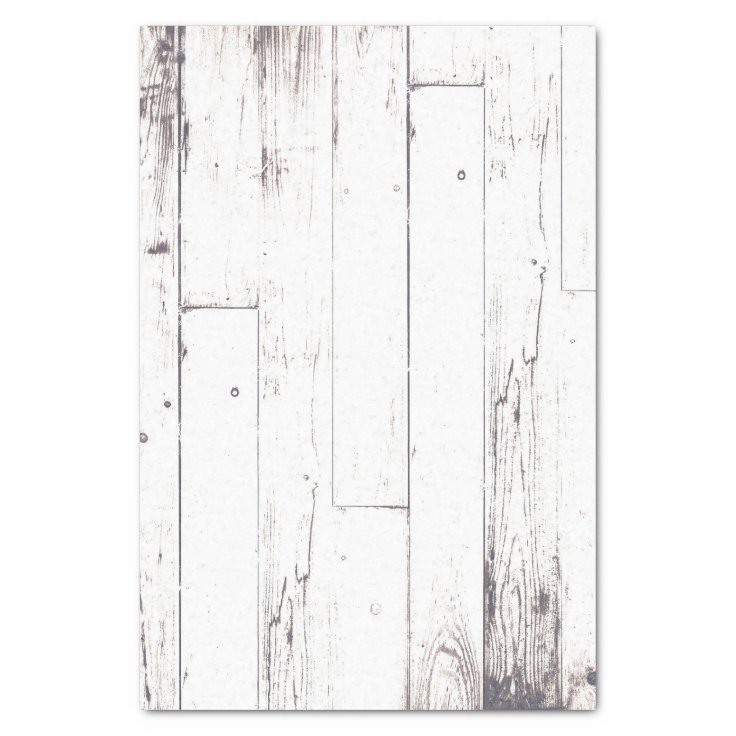 Shabby Chic White Wood Rustic Farmhouse Wedding Tissue Paper | Zazzle