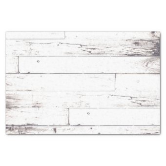 Shabby Chic White Wood Rustic Farmhouse Wedding Tissue Paper | Zazzle