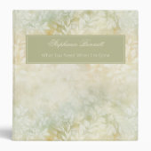 Shabby Chic Yellow & Green End of Life Planner 3 Ring Binder | Zazzle