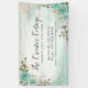 Shabby Cottage Chic Turquoise Floral Rustic Wood Banner | Zazzle
