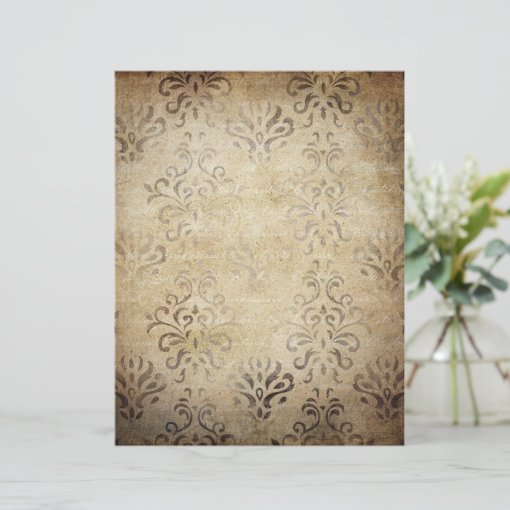 Shabby Damask Patterned Scrapbook Paper | Zazzle