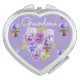 Shabby floral Purple Pansy Grandma Compact Mirror | Zazzle