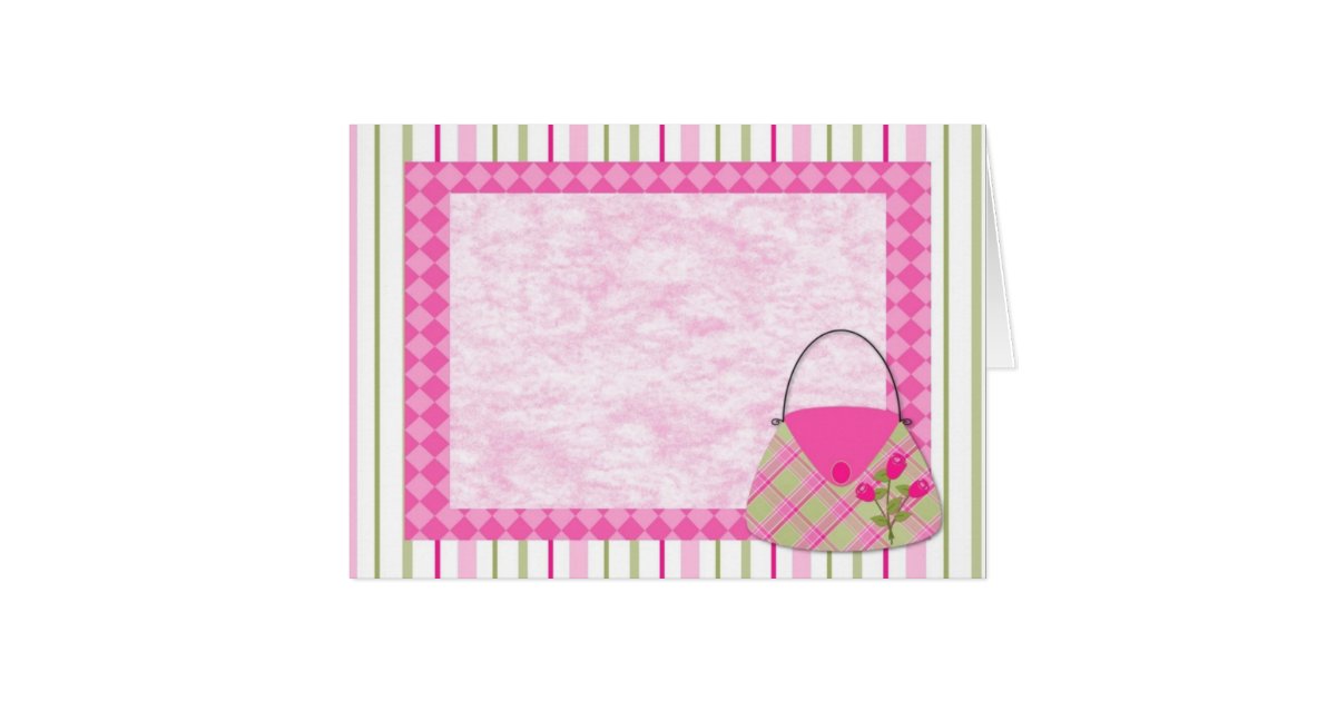 Shabby Pink Roses Purse Border | Zazzle