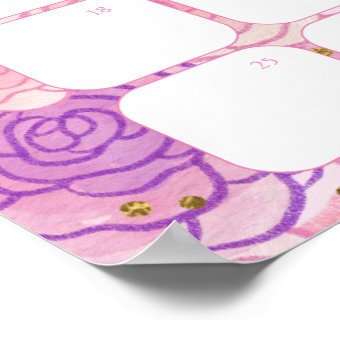 Shabby Roses Baby Shower Guess The Due Date Poster | Zazzle