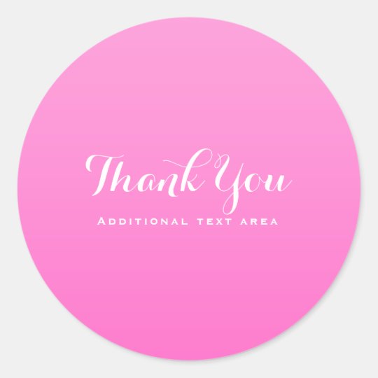 Shade of Pink Simple Minimalism Modern Custom Classic Round Sticker ...