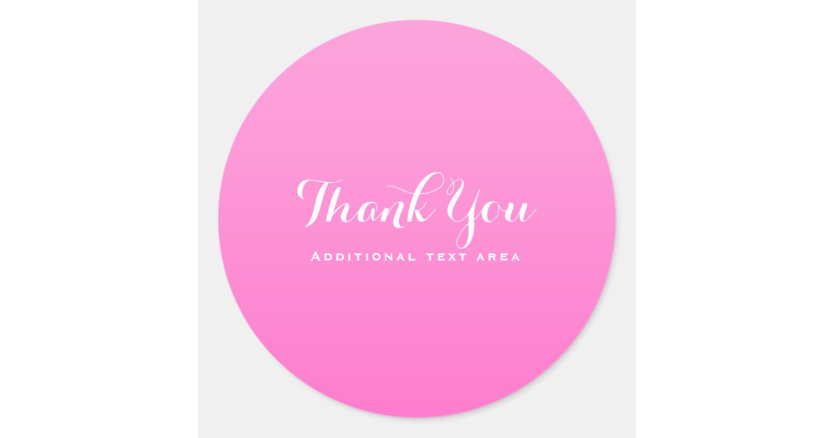Shade of Pink Simple Minimalism Modern Custom Classic Round Sticker ...