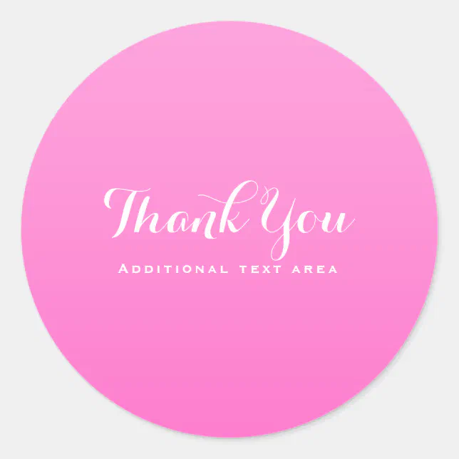 Shade of Pink Simple Minimalism Modern Custom Classic Round Sticker ...