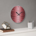 Shaded Burgundy Ruby Red Wall Clock | Zazzle
