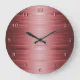 Shaded Burgundy Ruby Red Wall Clock | Zazzle