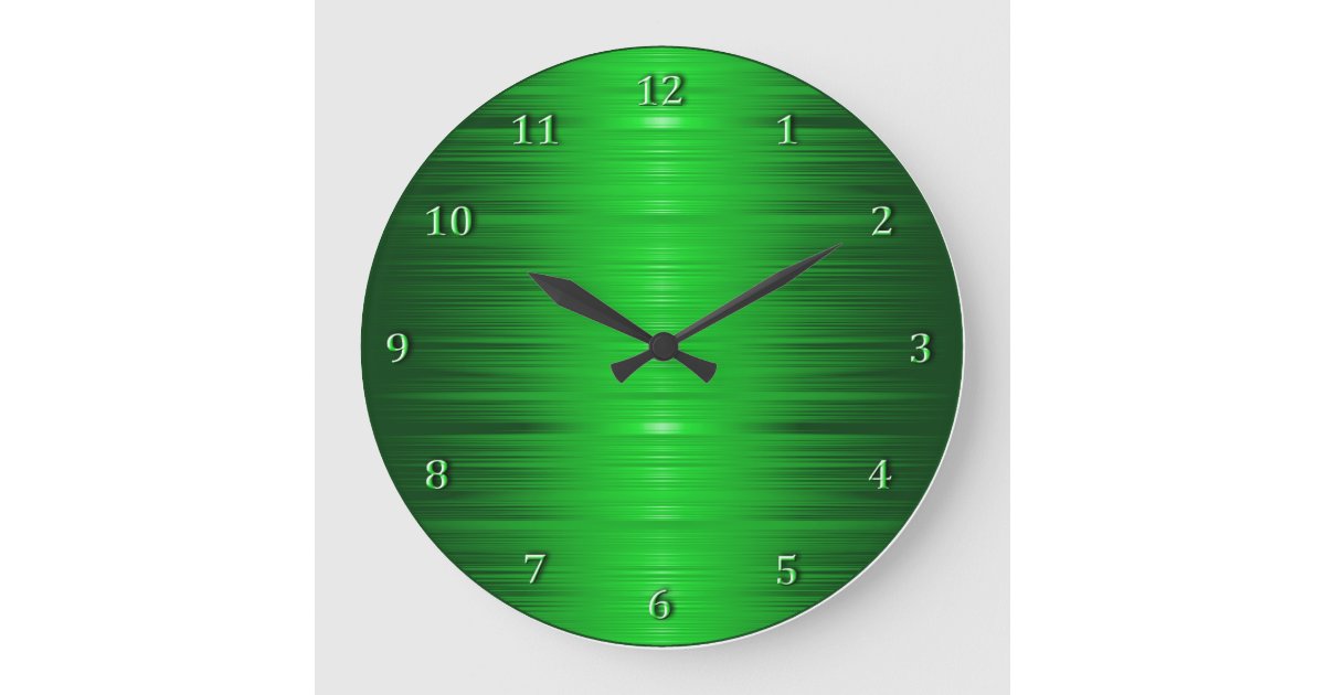 Shaded Emerald Green Wall Clock | Zazzle