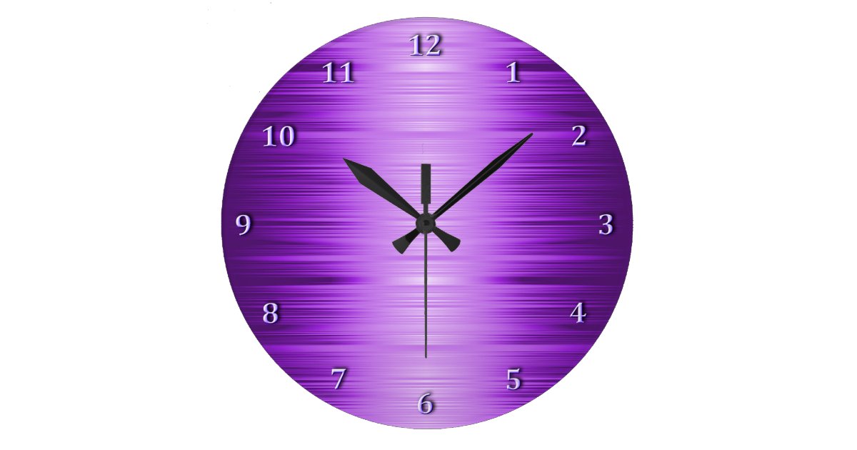 Shaded Purple Violet Lavender Wall Clock | Zazzle.com