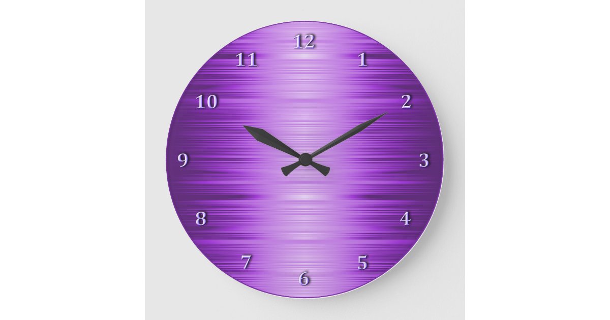 Shaded Purple Violet Lavender Wall Clock | Zazzle
