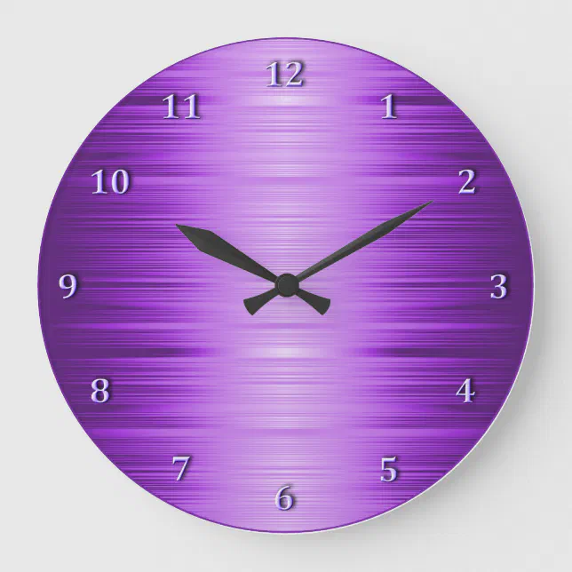 Shaded Purple Violet Lavender Wall Clock | Zazzle