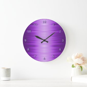 Shaded Purple Violet Lavender Wall Clock | Zazzle