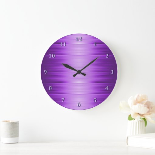 Shaded Purple Violet Lavender Wall Clock | Zazzle