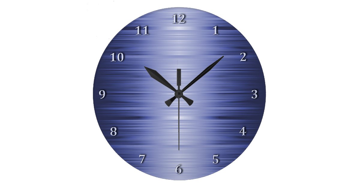 Shaded Sapphire Navy Blue Wall Clock | Zazzle.com