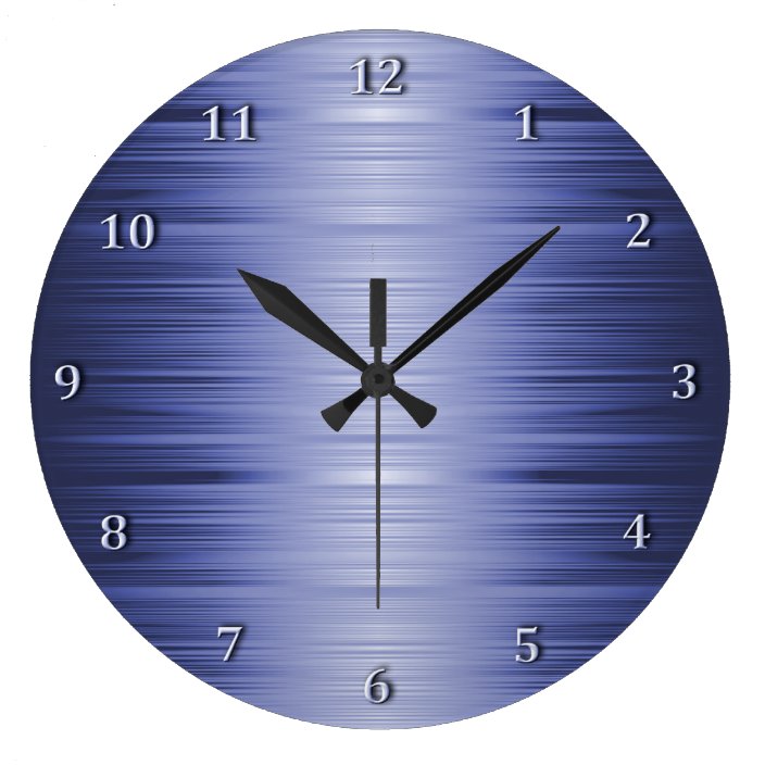 Shaded Sapphire Navy Blue Wall Clock | Zazzle.com