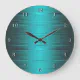 Shaded Turquoise Aqua Wall Clock | Zazzle