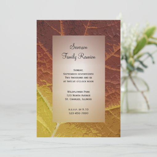 Shades of Autumn Family Reunion Invitation | Zazzle