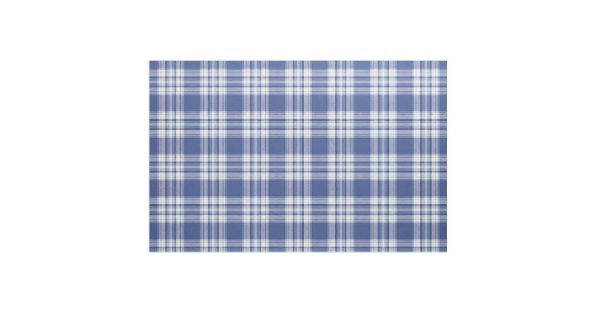 Shades of Blue Color Palettes Seamless Plaid Fabric | Zazzle