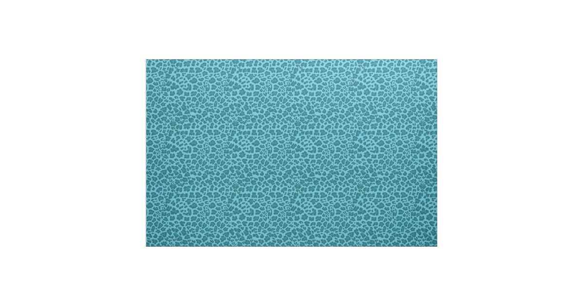Shades of Blue Leopard Fabric | Zazzle