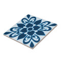 Shades of Blue Moroccan Patterned Tile | Zazzle