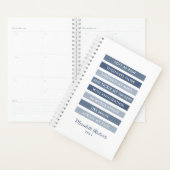 Shades of Blue Poem for Writers Personalized Planner | Zazzle